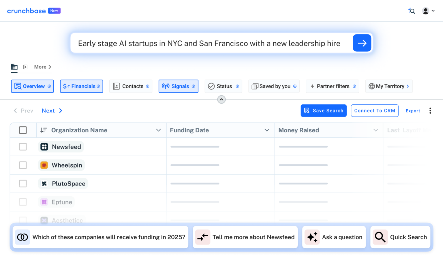 The Crunchbase Megadeals Board